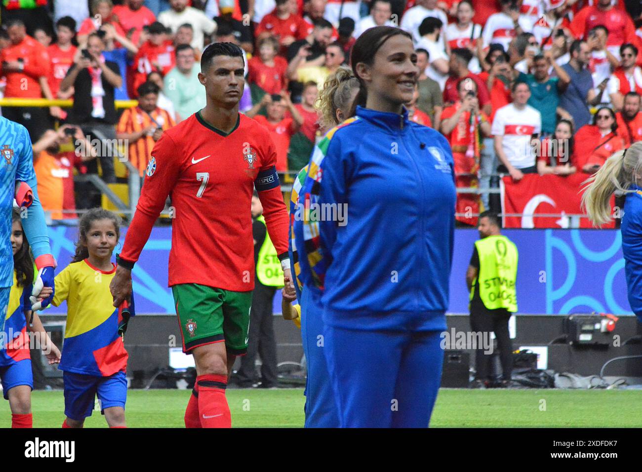 Cristiano Ronaldo (Portugal) entering the pitch during UEFA Euro 2024 - Turkiye vs Portugal ...
