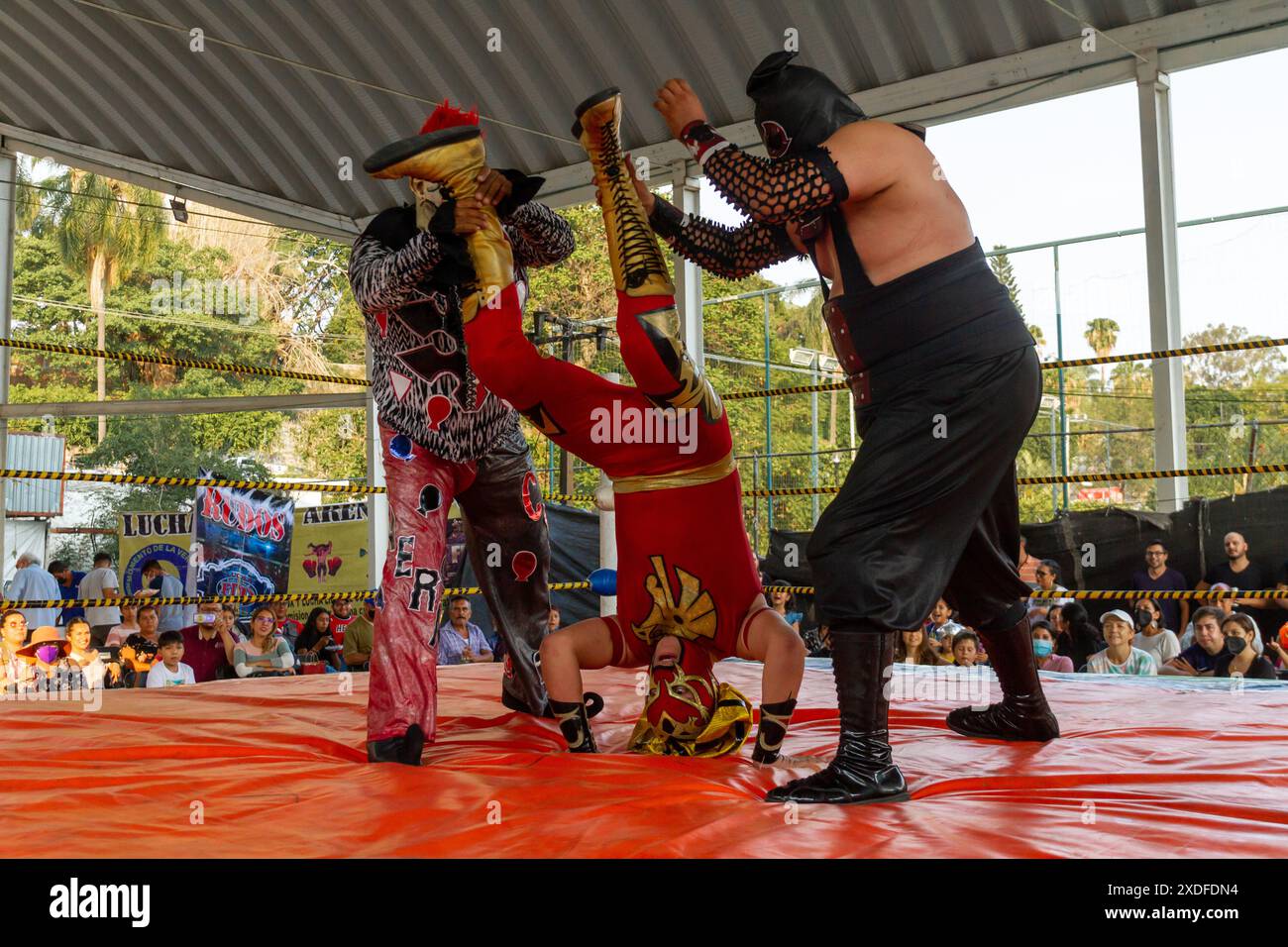 Lucha Libre Mexican wrestling event rural area Stock Photo - Alamy