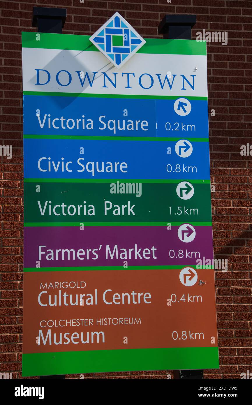 Downtown directional sign in Truro, Nova Scotia, Canada Stock Photo - Alamy