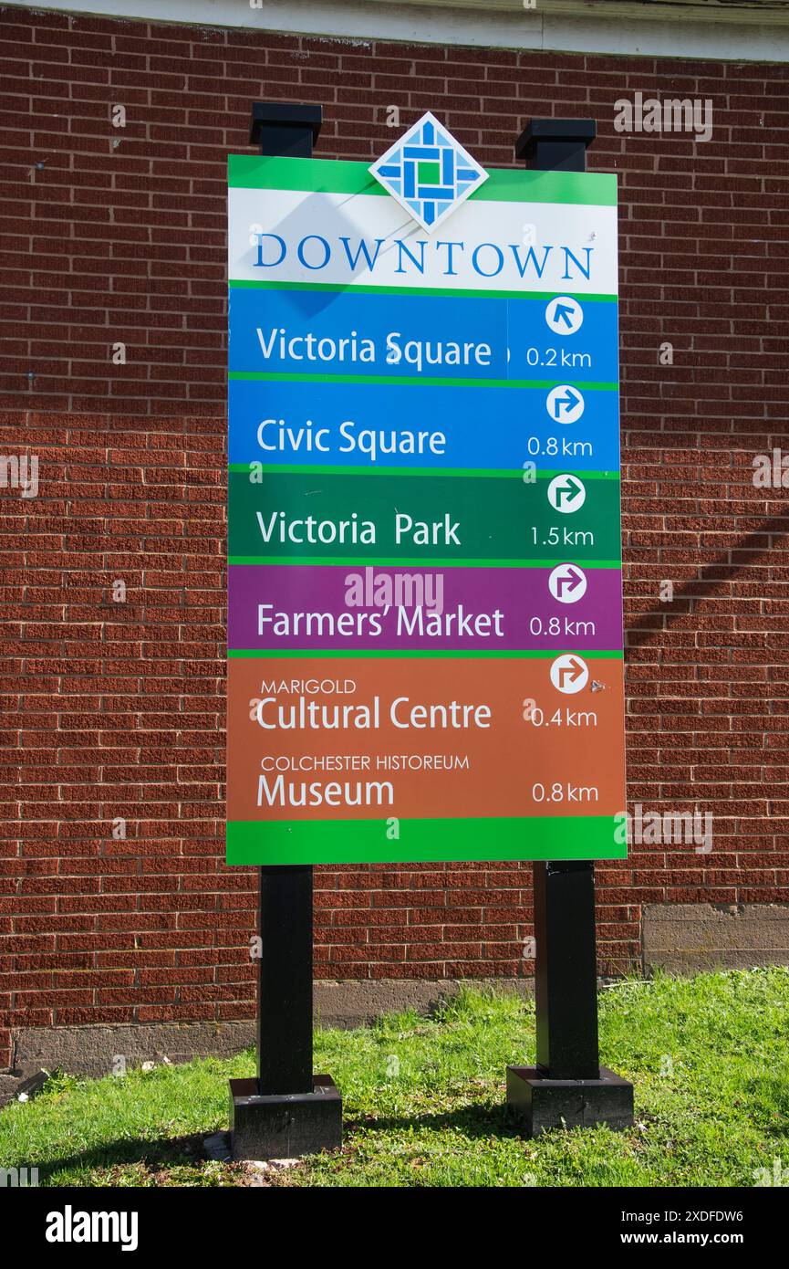 Downtown directional sign in Truro, Nova Scotia, Canada Stock Photo - Alamy