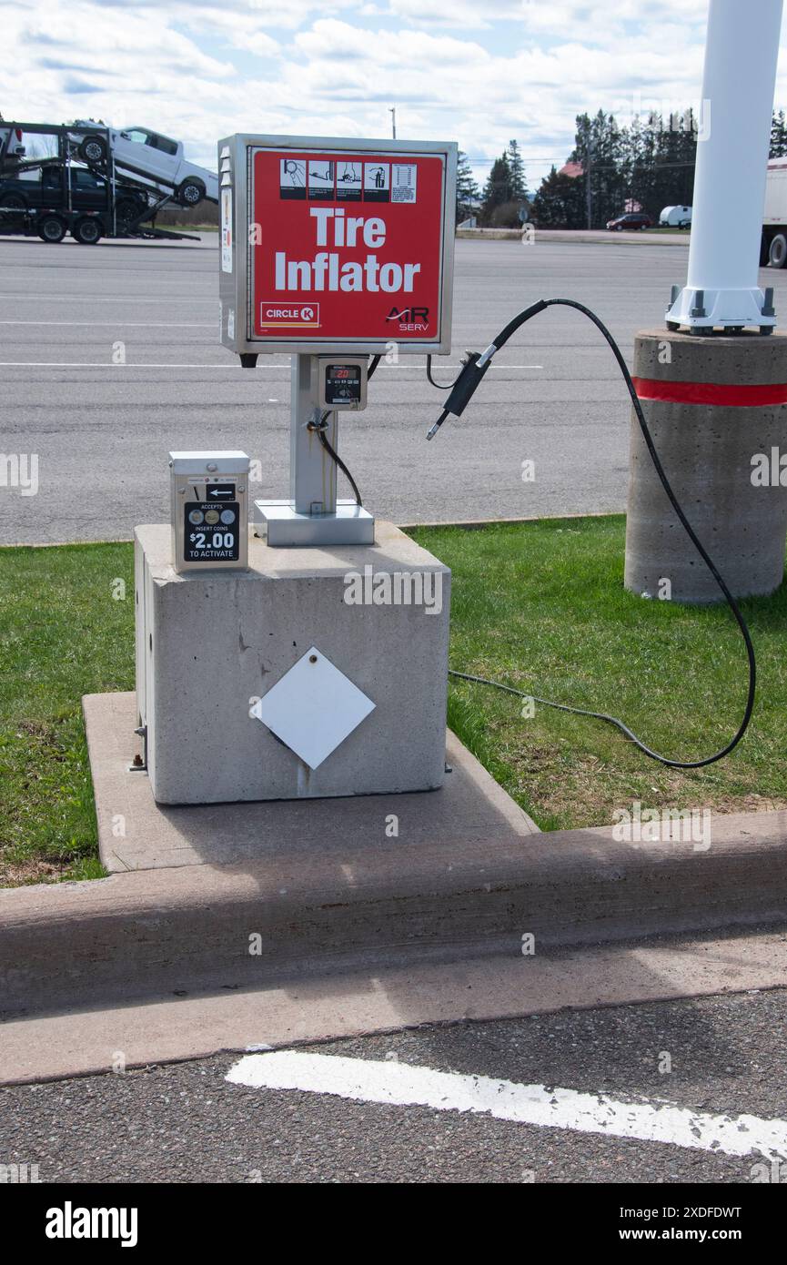 Tire inflator at Irving Oil Big Stop in Aulac, New Brunswick, Canada ...