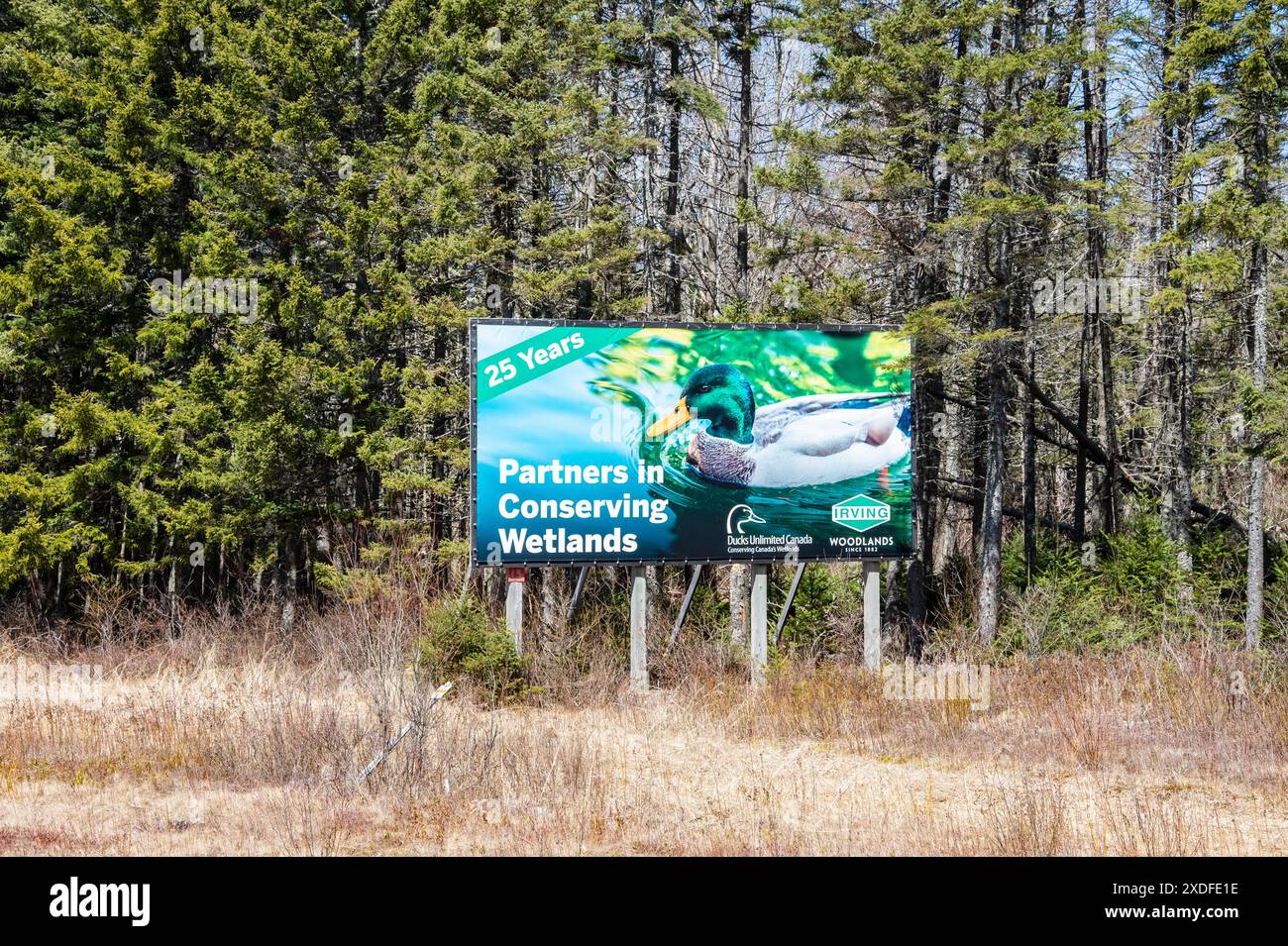 Partners in conserving wetlands sign on the Trans Canada Highway in ...