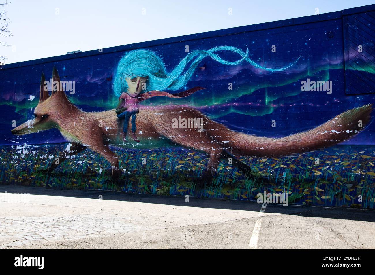 Mural by Sens on John Street in Moncton, New Brunswick, Canada Stock ...