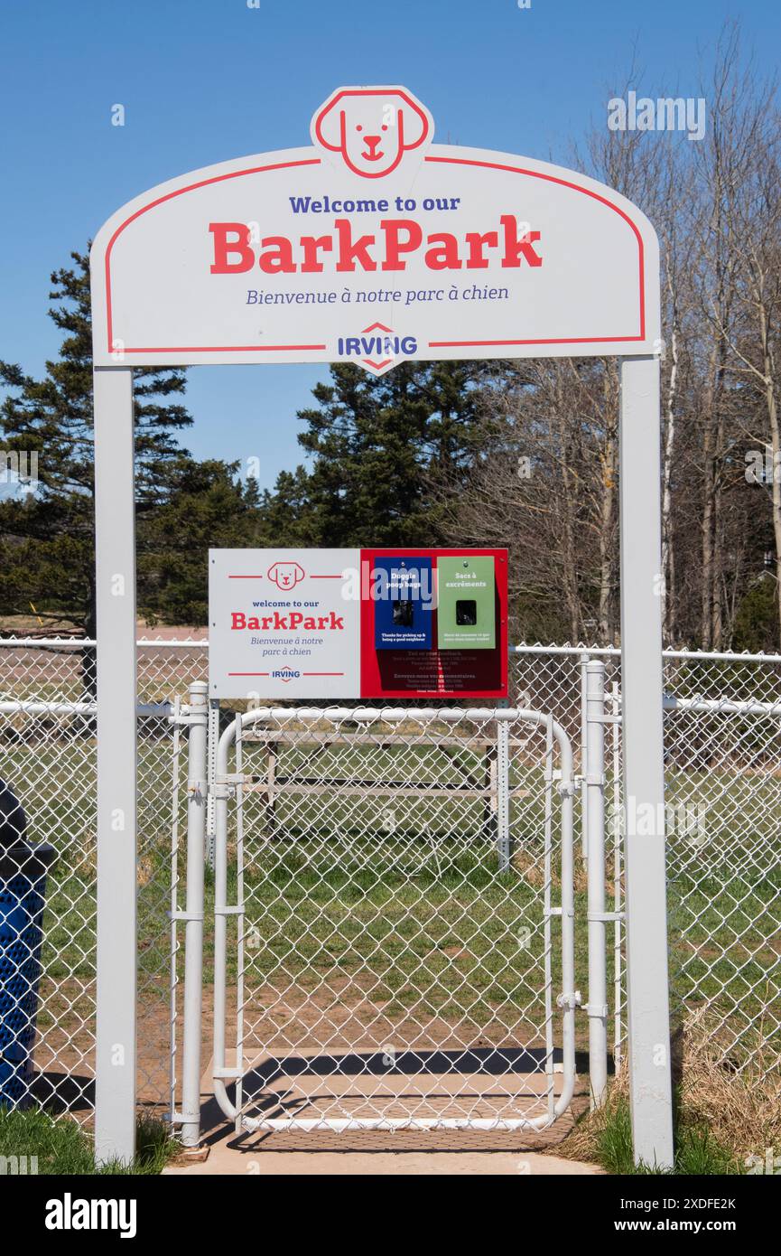 Welcome to our Bark Park sign at Irving Oil Big Stop in Aulac, New ...