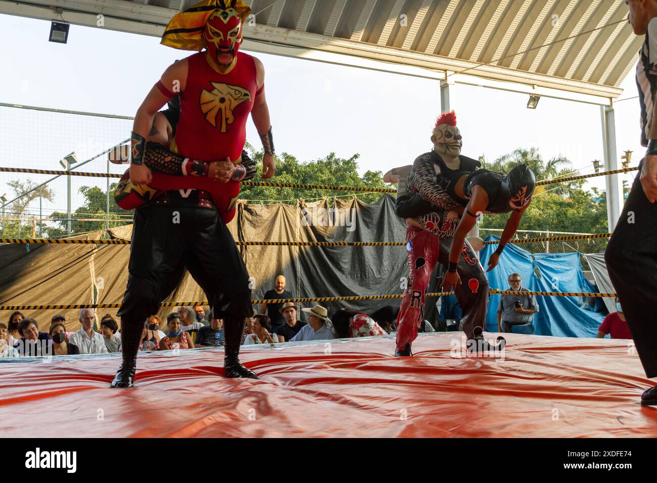 Lucha Libre Mexican wrestling event rural area Stock Photo - Alamy