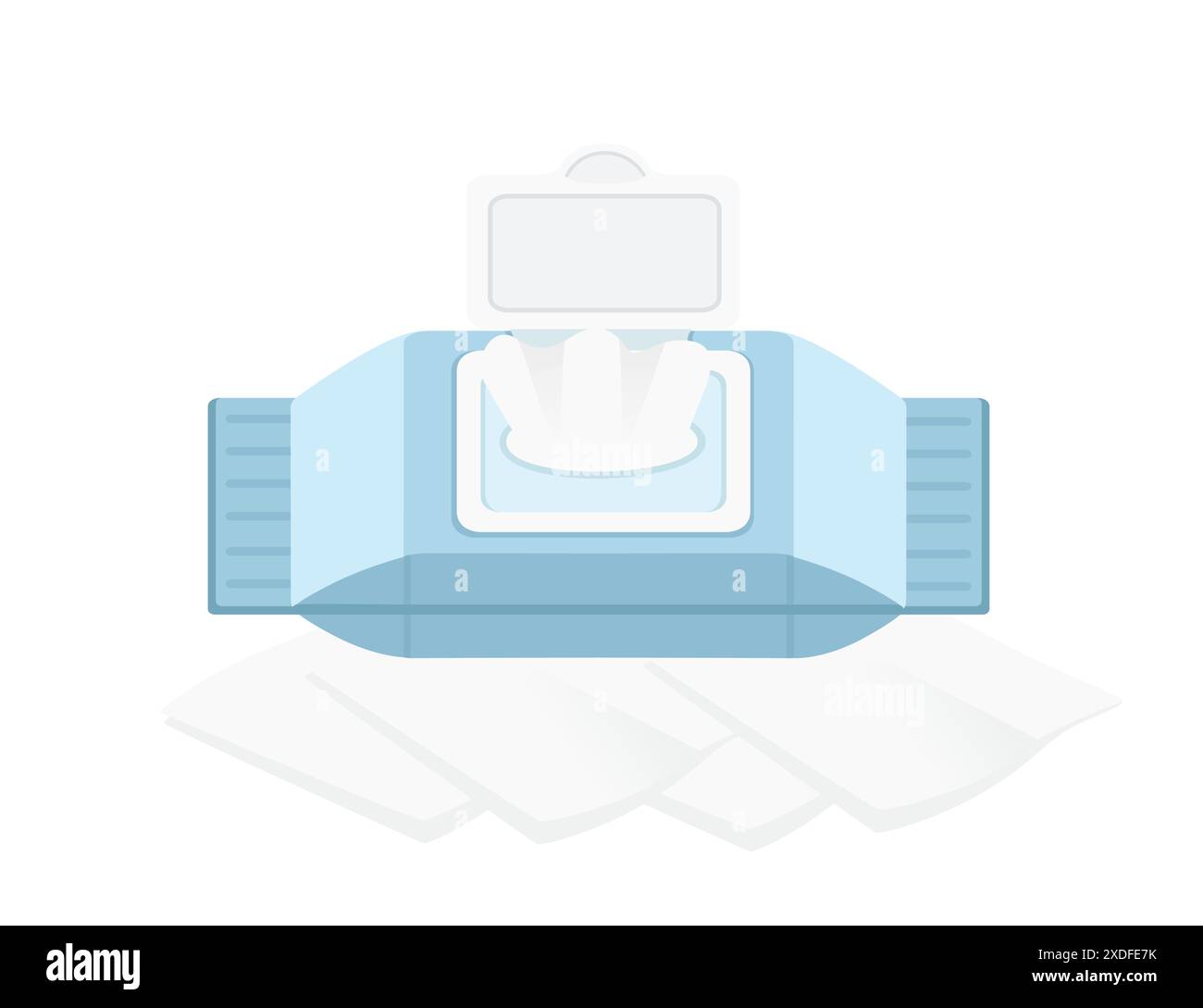 Wet cleaning wipes in plastic package with plastic cap vector ...