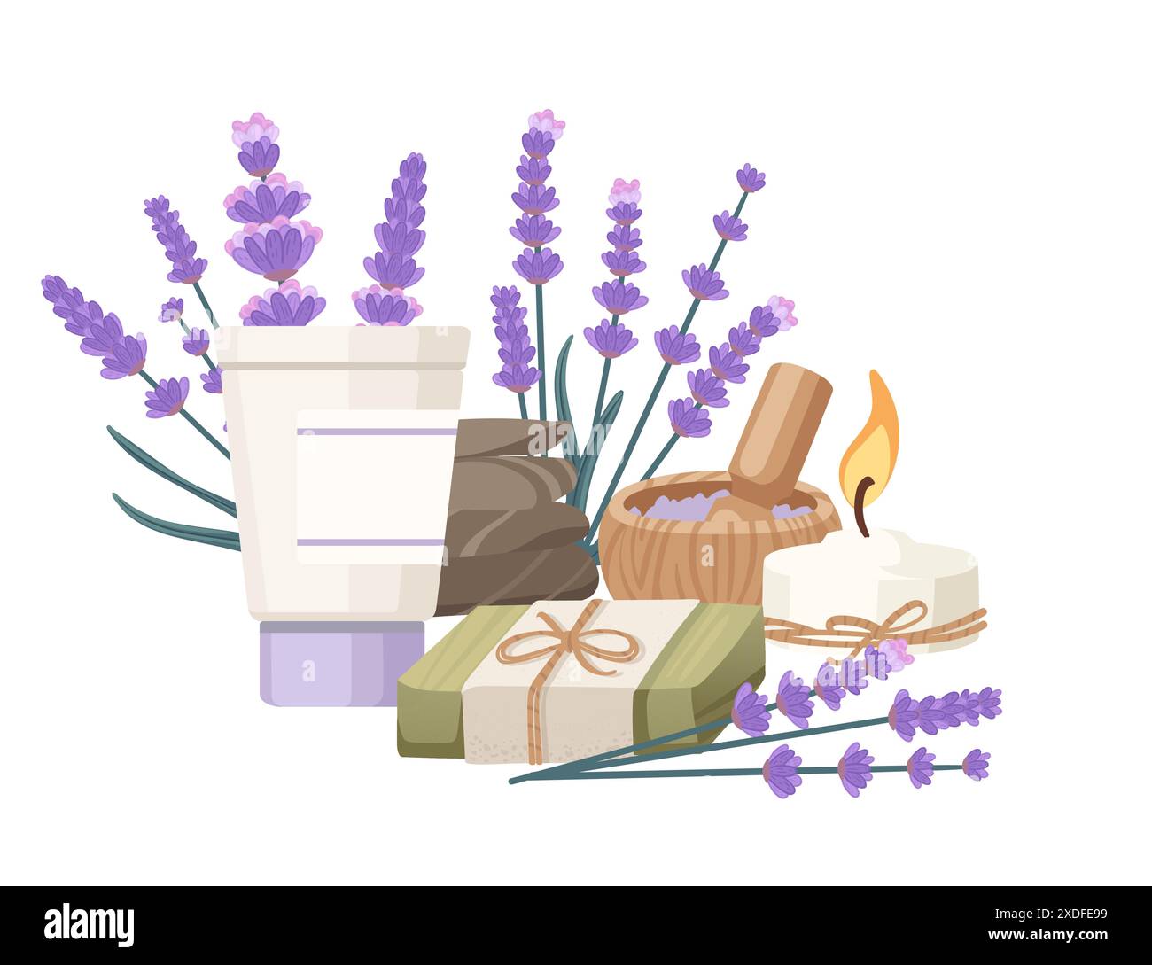 Set of items for bath or shower theme. Collection for gift or ...