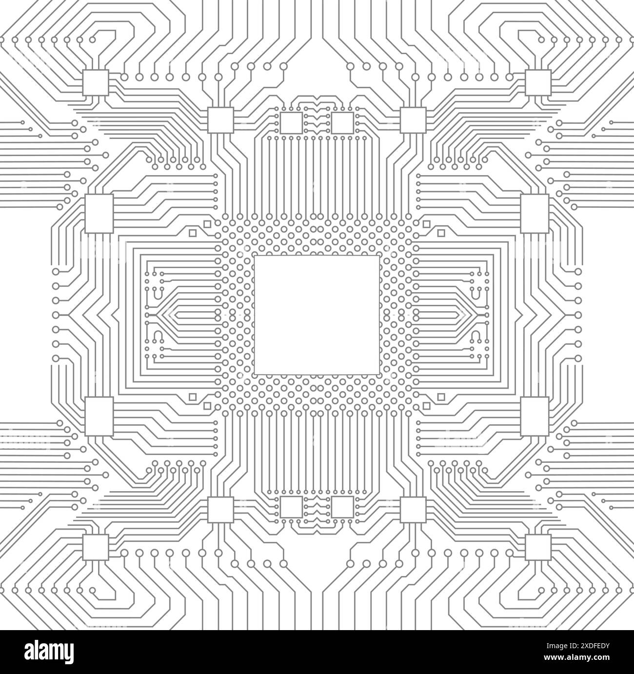 Abstract circuit board line design. Electronic connections and modern ...