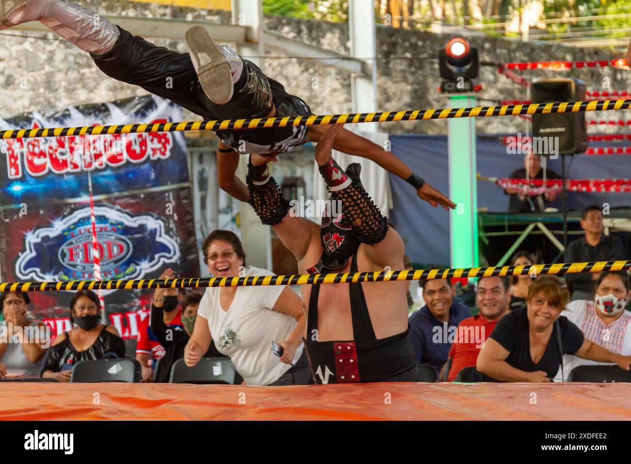 Lucha Libre Mexican wrestling event rural area Stock Photo - Alamy