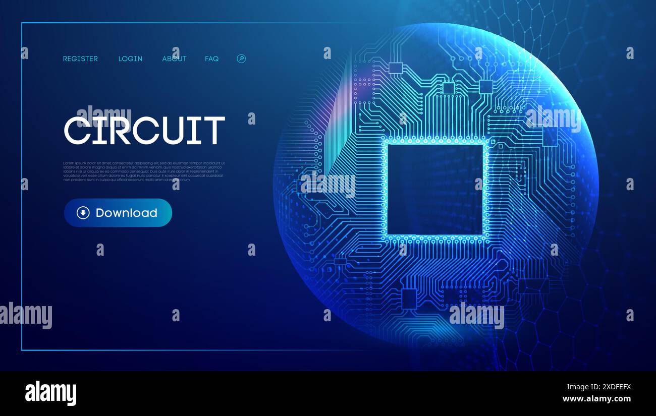Digital circuit board illustration Stock Vector Image & Art - Alamy