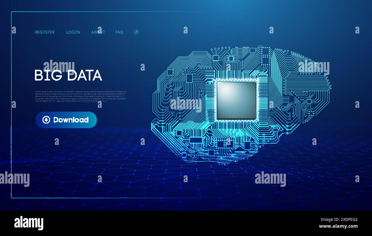 Brain data visualization Stock Vector Images - Alamy