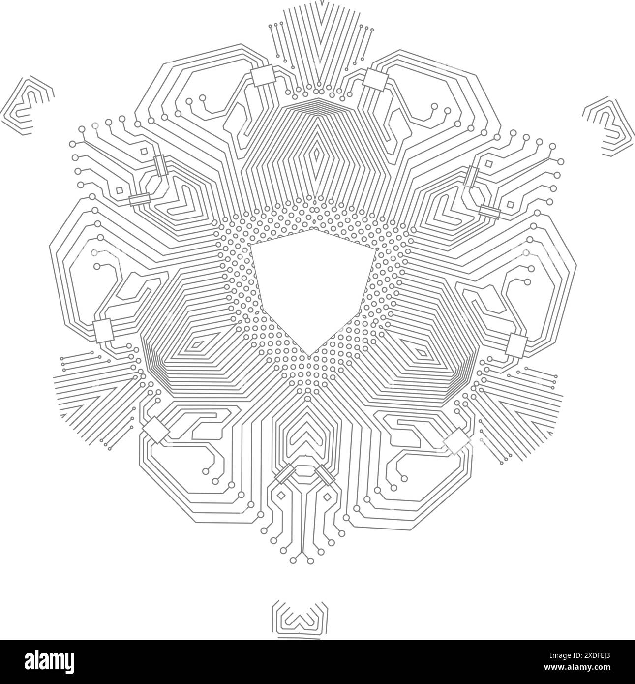 Geometric circuit board line pattern Stock Vector Image & Art - Alamy