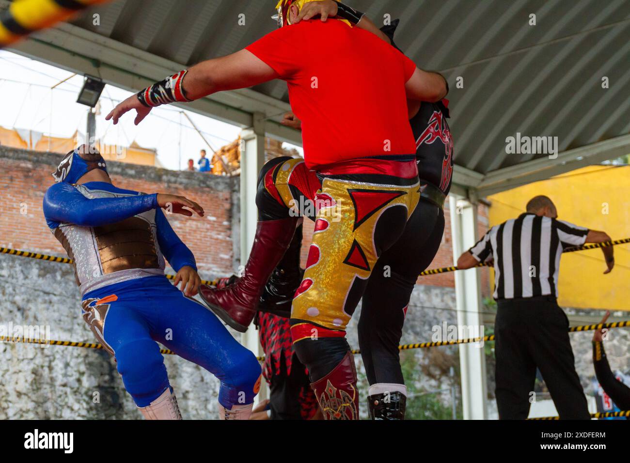 Lucha Libre Mexican wrestling event rural area Stock Photo - Alamy