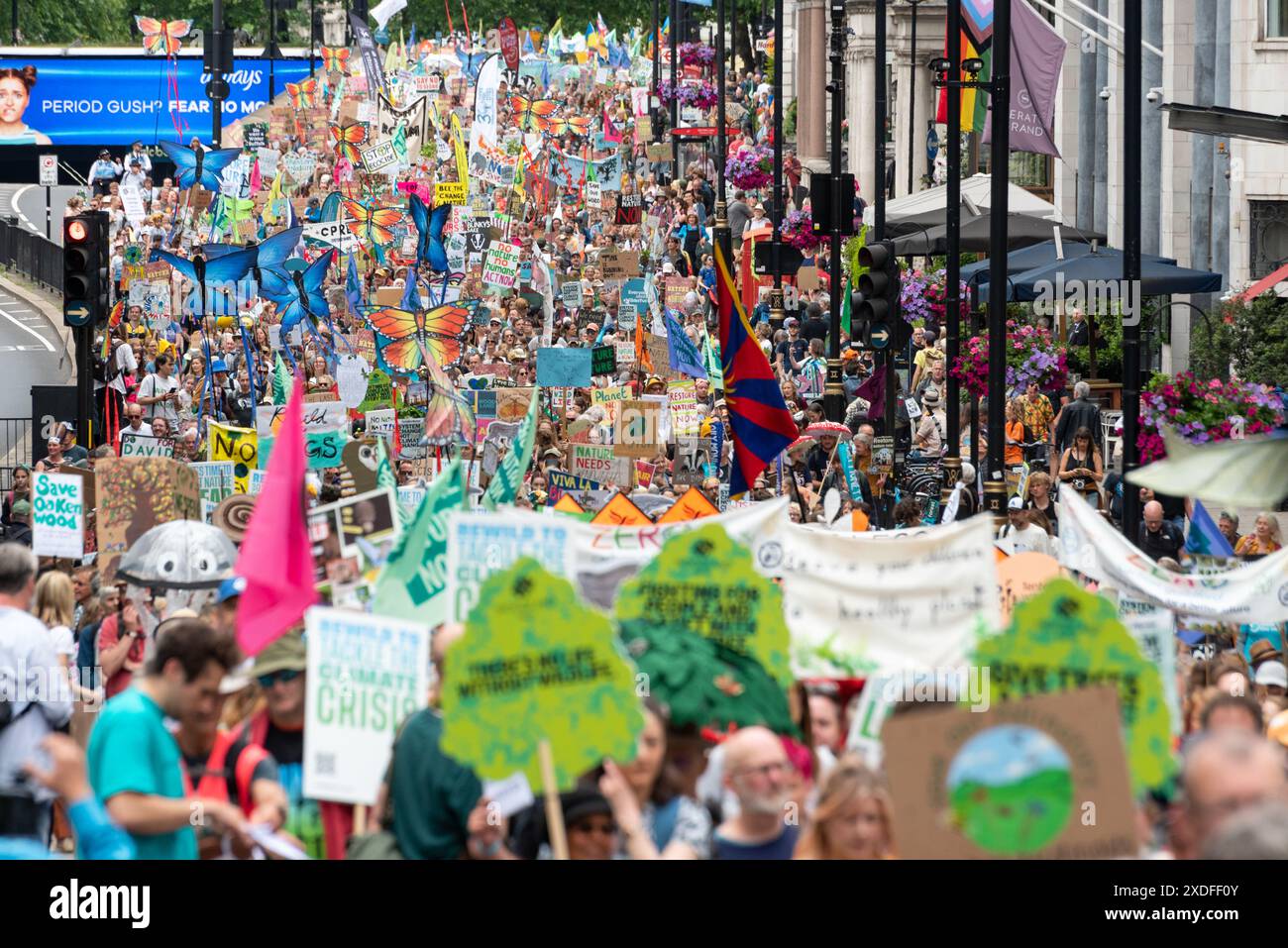 London, UK. 22 June 2024. Over 300 environmental groups, NGOs march at ...