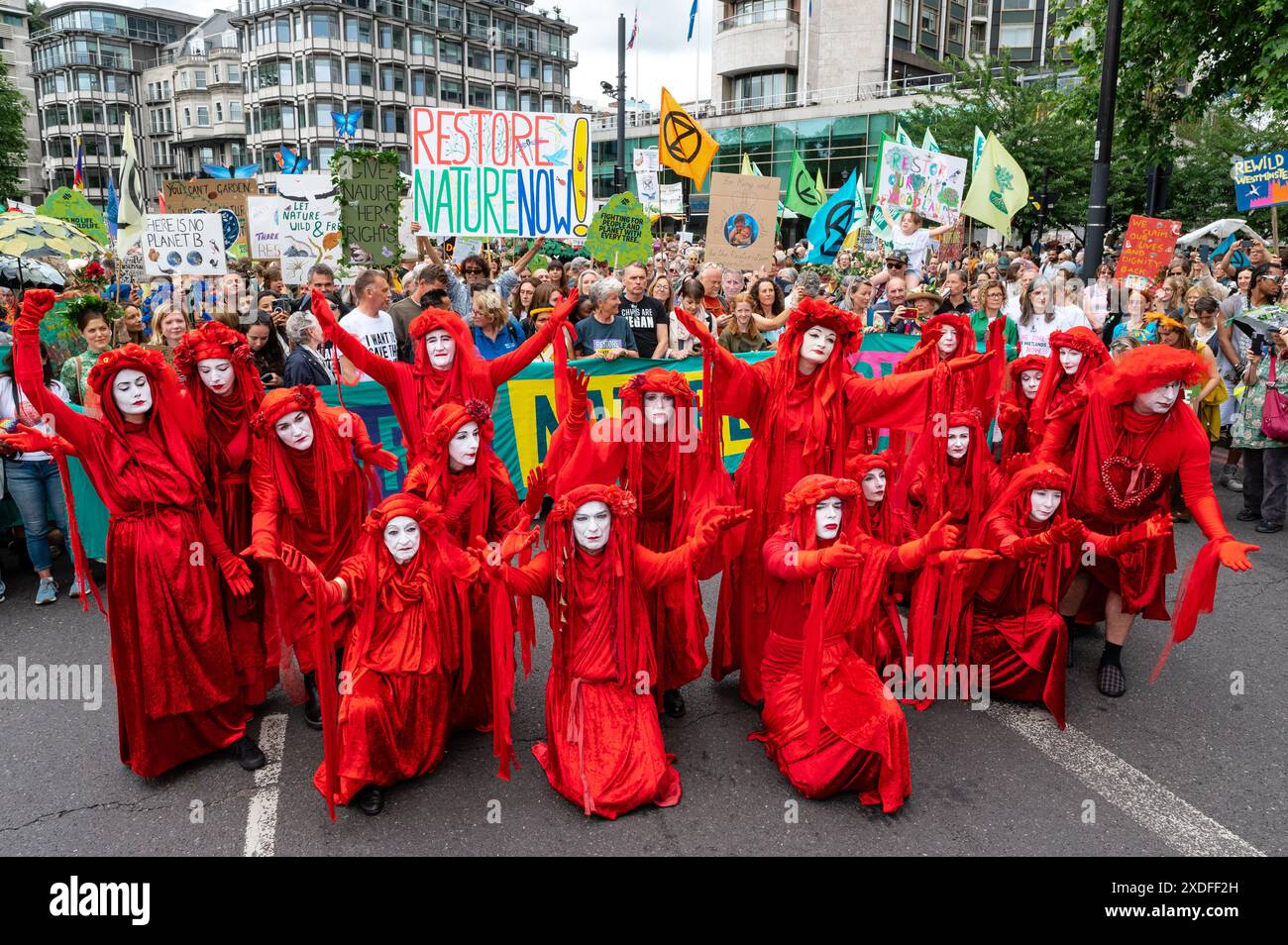 London, UK. 22 June 2024. Over 300 environmental groups, NGOs march at ...