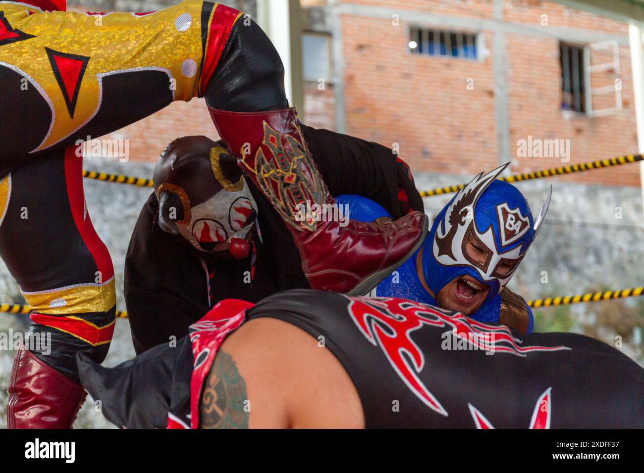 Lucha Libre Mexican wrestling event rural area Stock Photo - Alamy