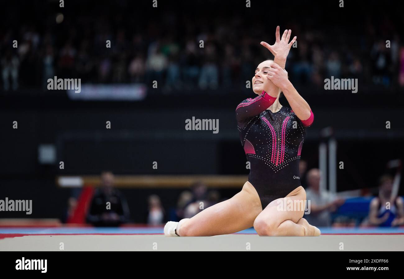 ROTTERDAM - Vera van Pol on floor during the Olympic qualifying ...