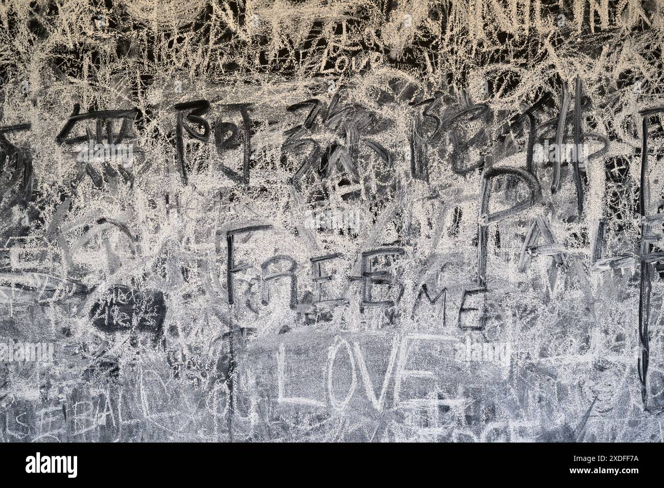 A blackboard at Tate Modern covered with writings by visitors. Tate ...