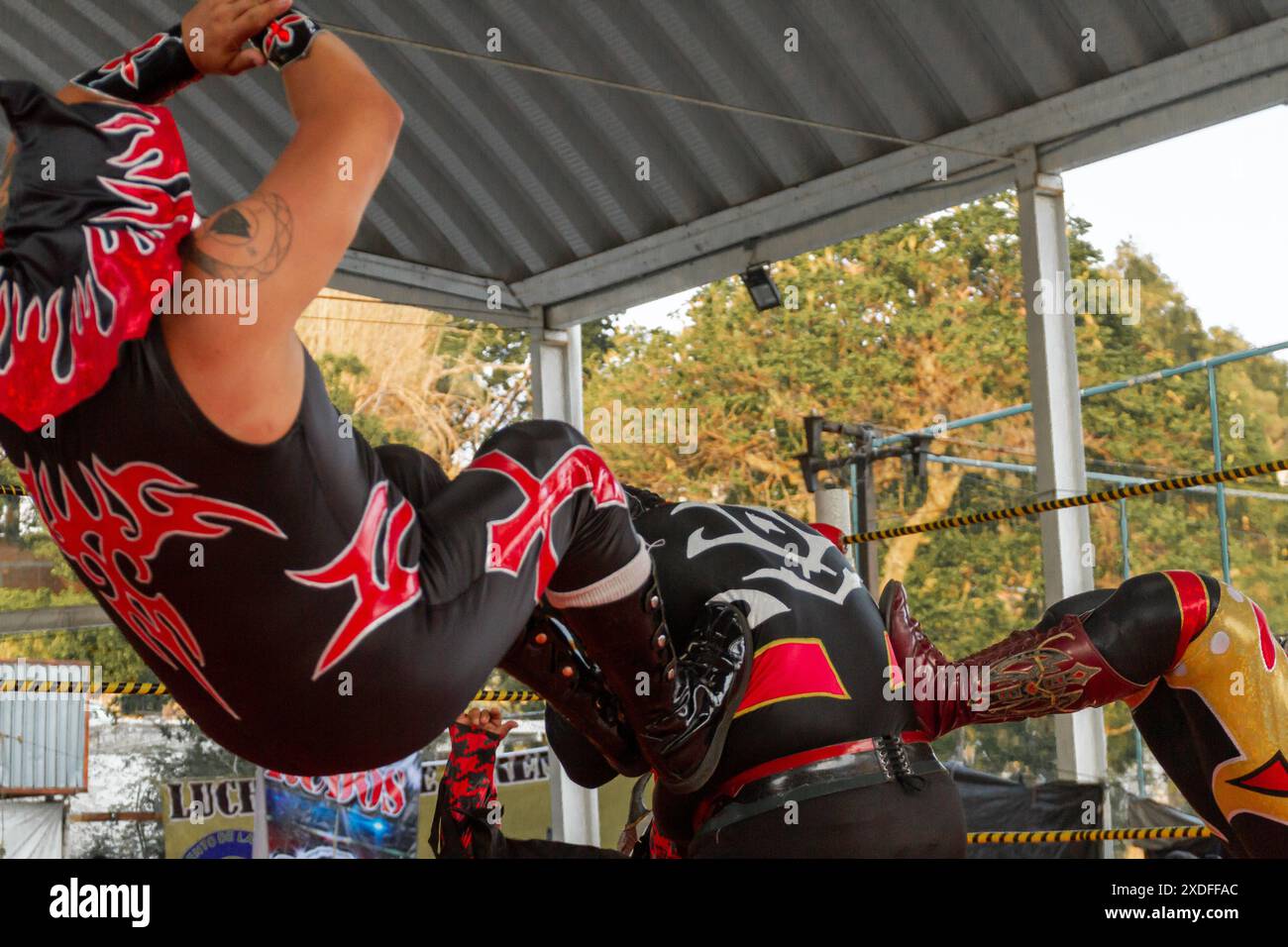 Lucha Libre Mexican wrestling event rural area Stock Photo - Alamy