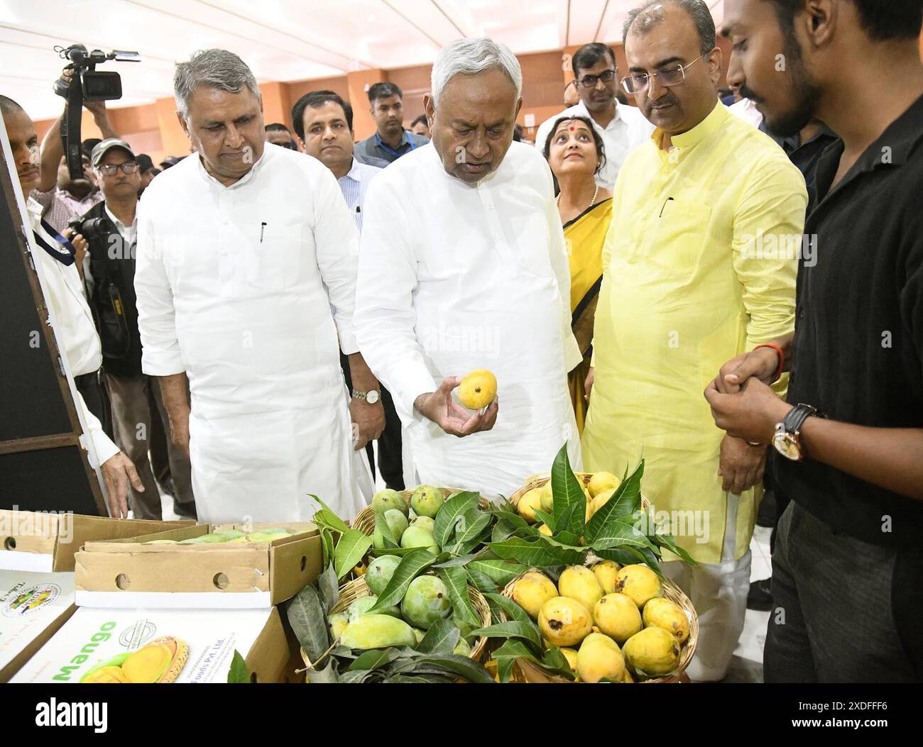 PATNA, INDIA - JUNE 22: Bihar Chief Minister Nitish Kumar looking ...
