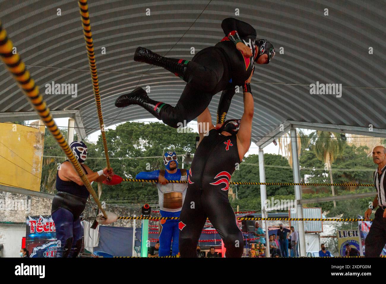 Lucha Libre Mexican wrestling event rural area Stock Photo - Alamy