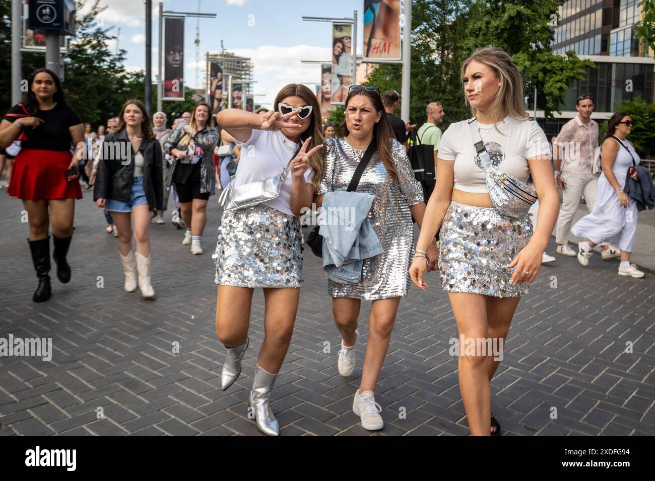 London, UK. 22 June 2024. Taylor Swift fans ('Swifties'), including one ...