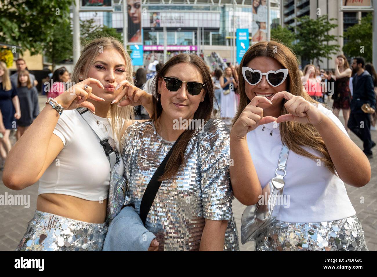 London, UK. 22 June 2024. Taylor Swift fans ('Swifties') outside ...