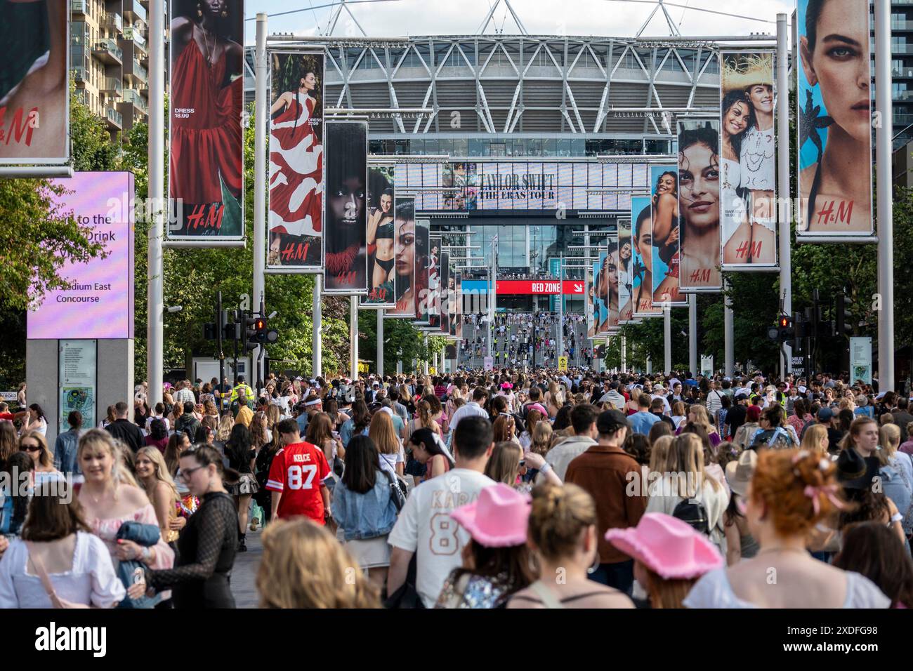 London, UK. 22 June 2024. Taylor Swift fans ('Swifties') outside ...