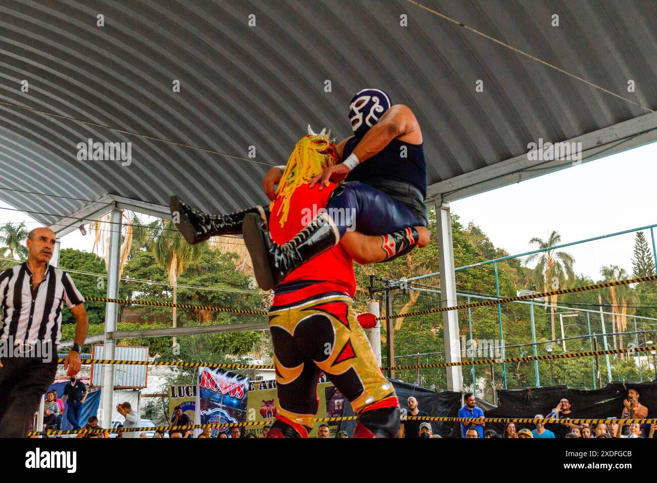 Lucha Libre Mexican wrestling event rural area Stock Photo - Alamy