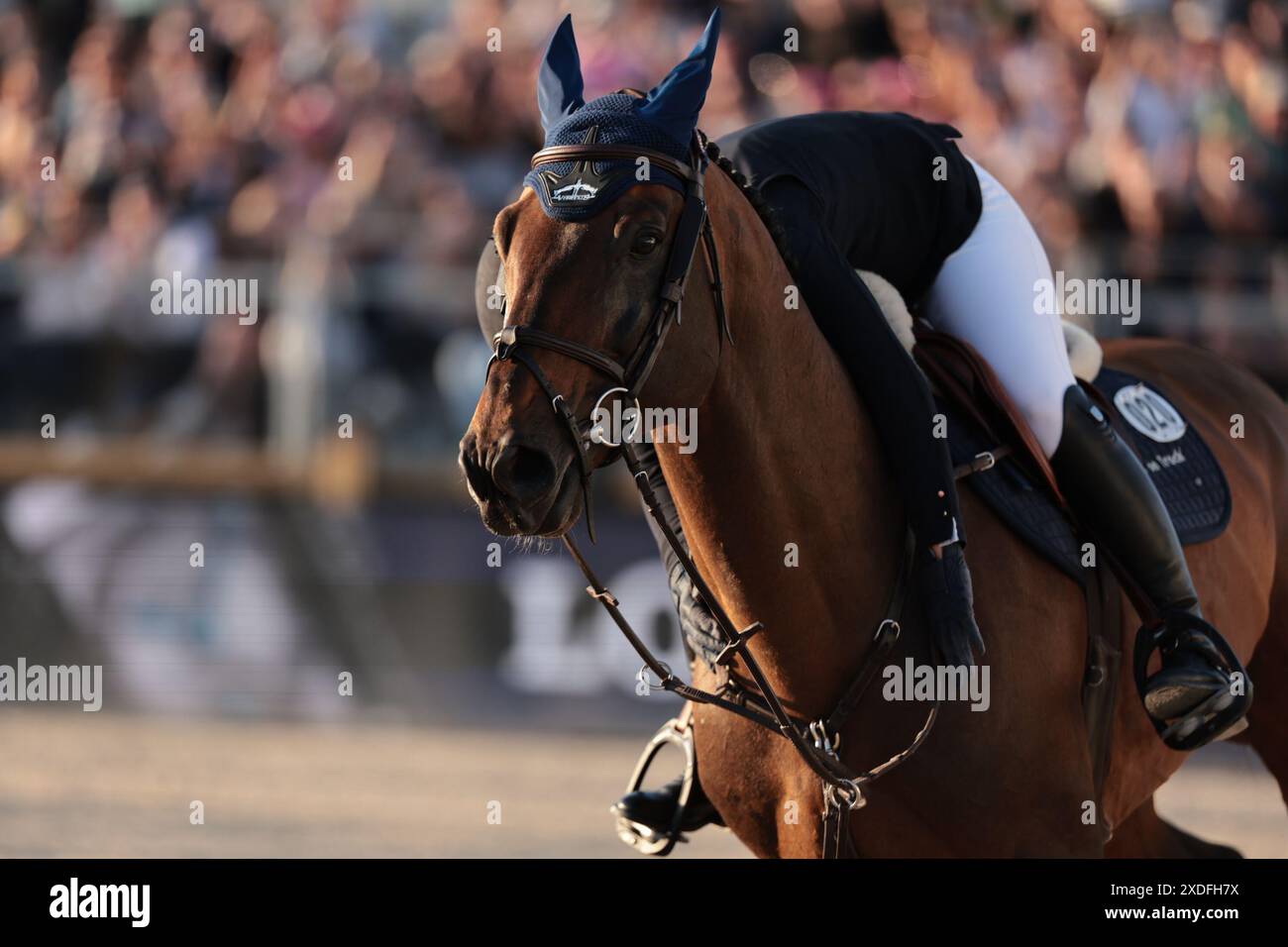 Jeanne Sadran of France with Dexter de Kerglenn during the Longines ...