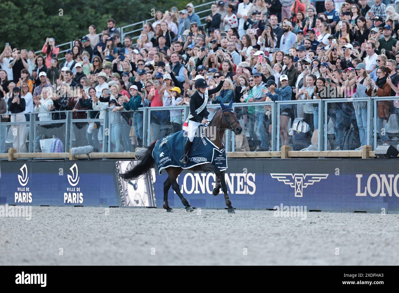 Jeanne Sadran of France during the price giving ceremony of the LGCT ...