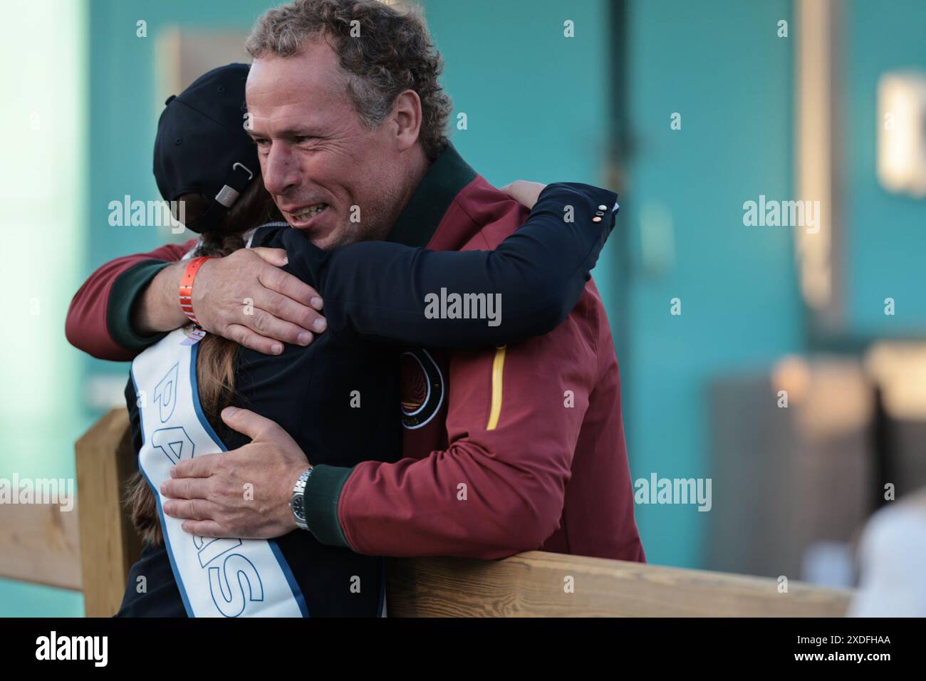 Jeanne Sadran of France after winning the Longines Global Champions ...