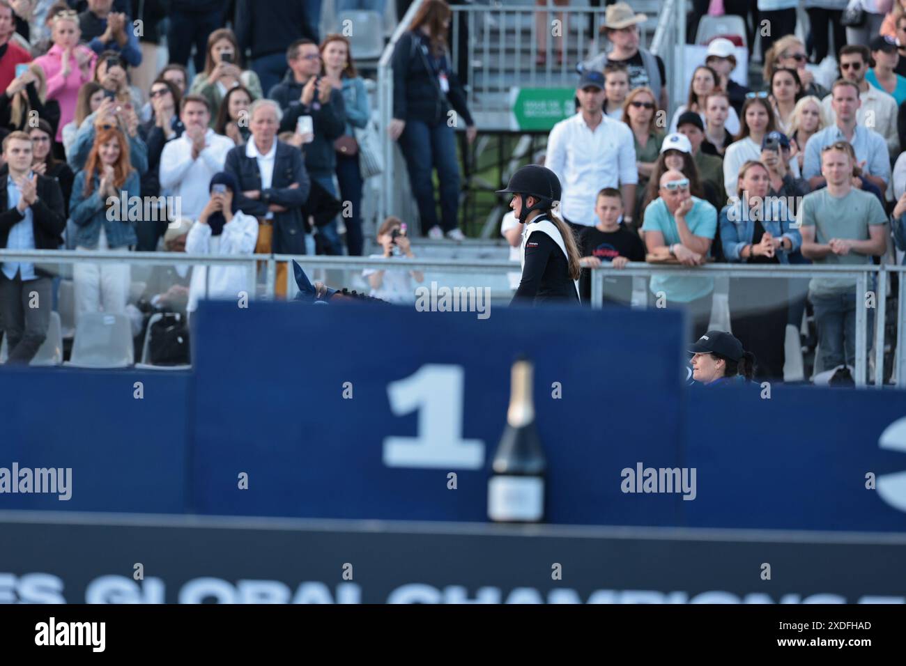 Jeanne Sadran of France during the price giving ceremony of the LGCT ...
