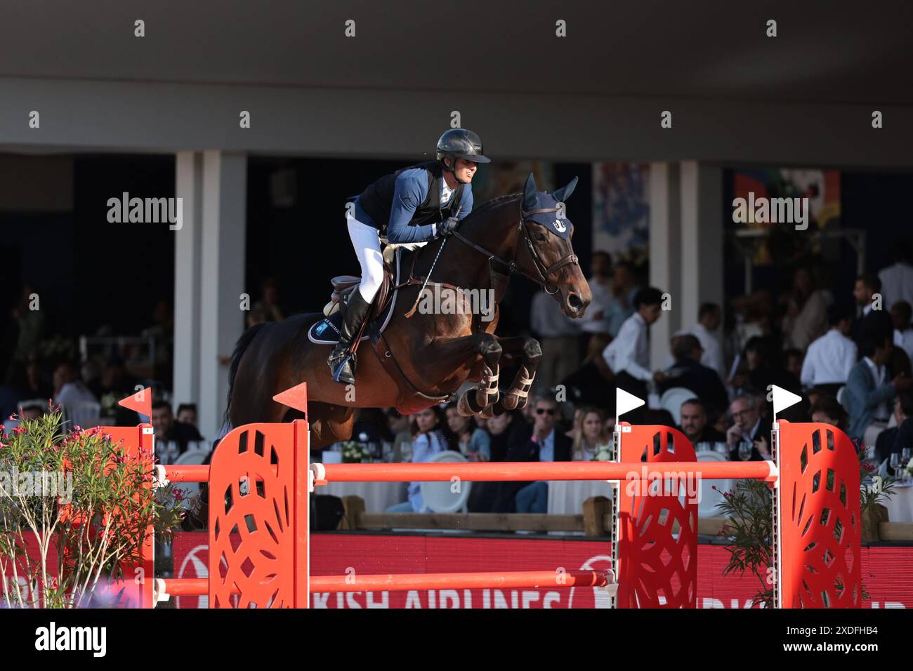 Julien Gonin of France with Valou du Lys during the Longines Global ...