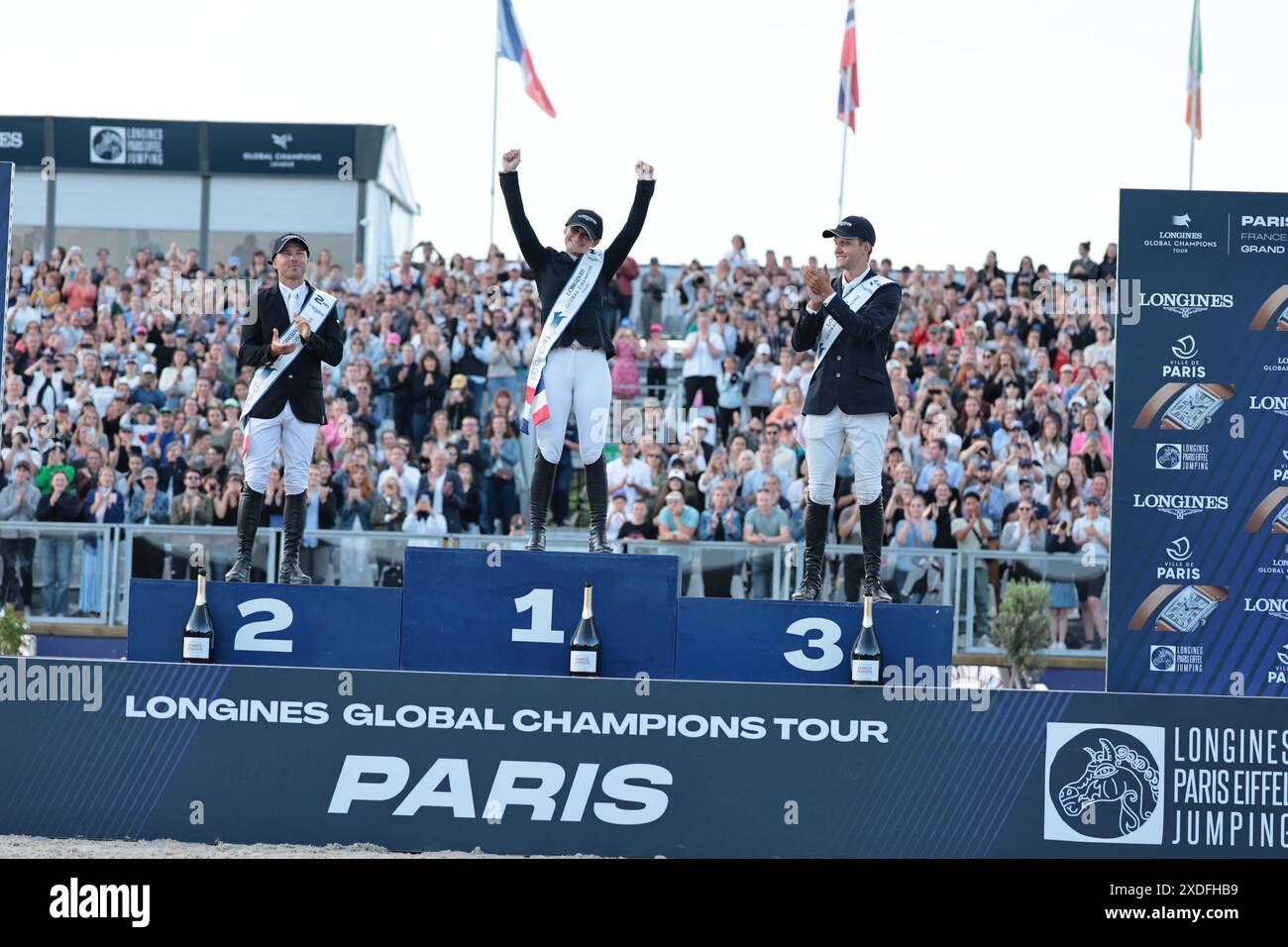 Jeanne Sadran of France during the price giving ceremony of the LGCT ...