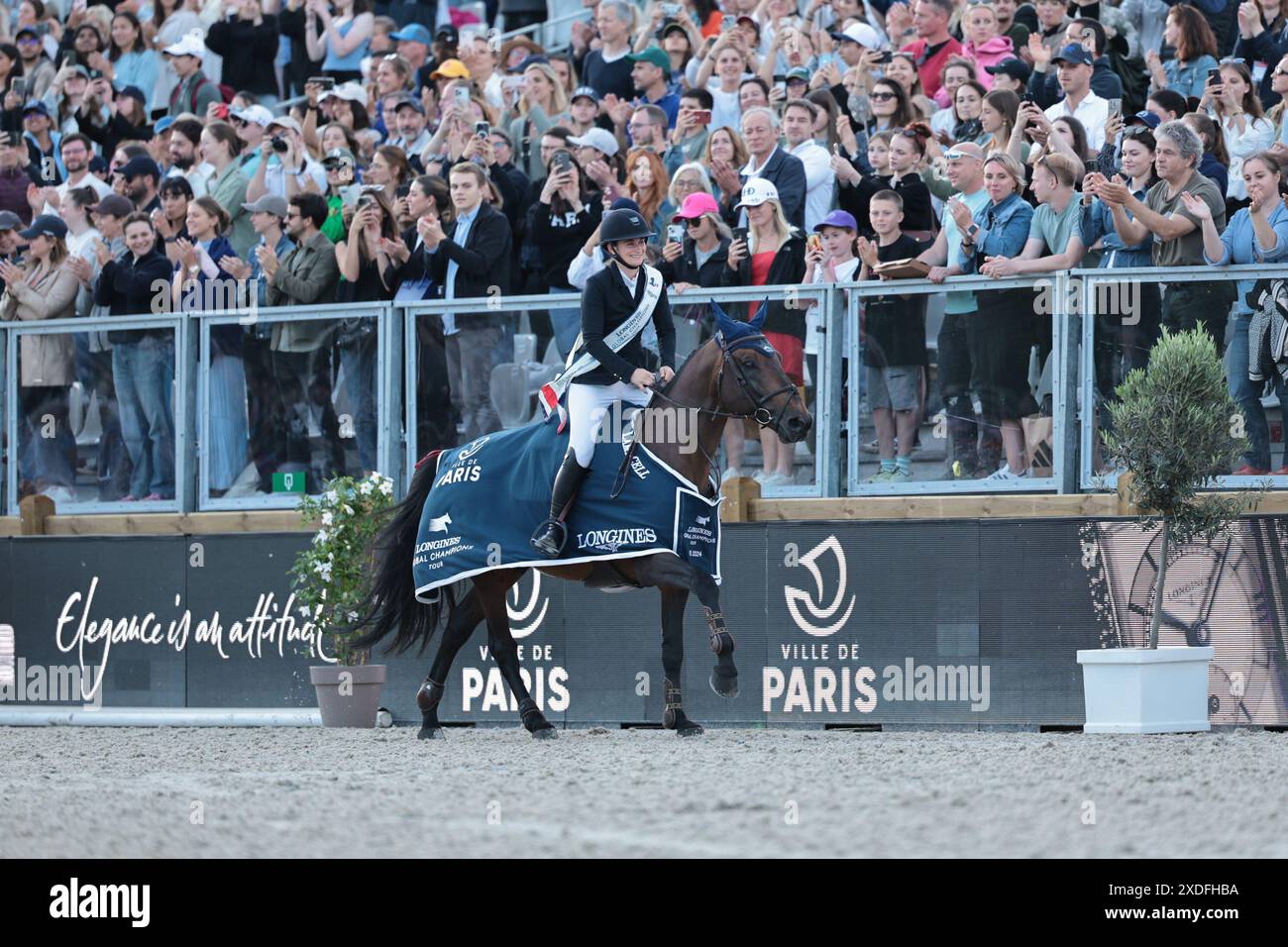 Jeanne Sadran of France during the price giving ceremony of the LGCT ...