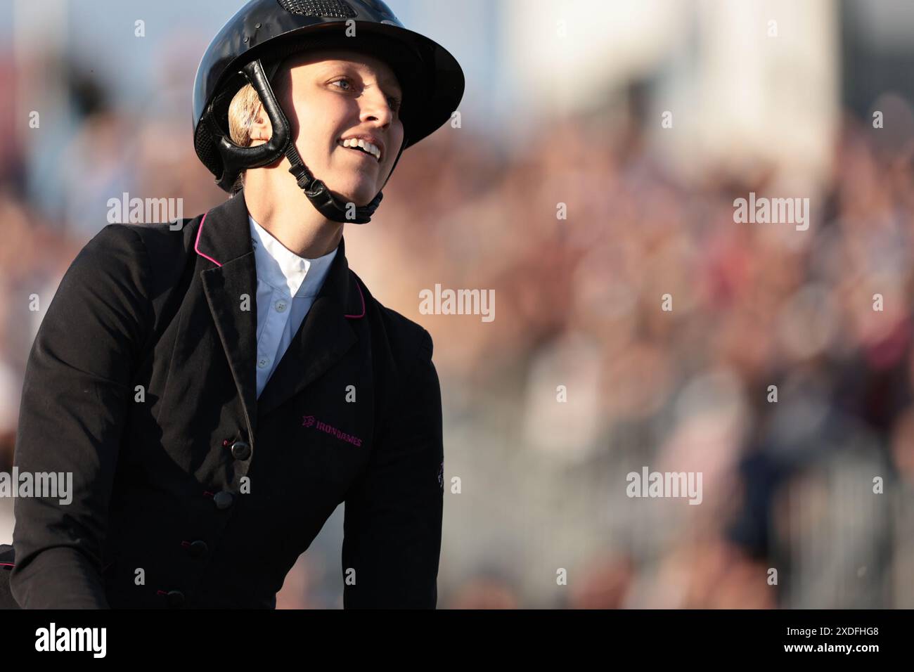 Natalie Dean of United States with Acota M during the Longines Global ...