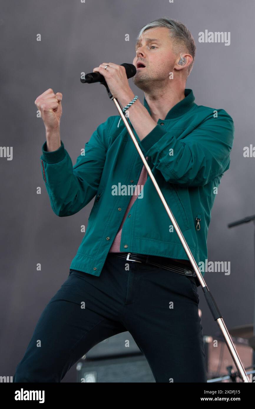 Newport, UK. 22nd June 2024. Keane on the main stage at The Isle of ...