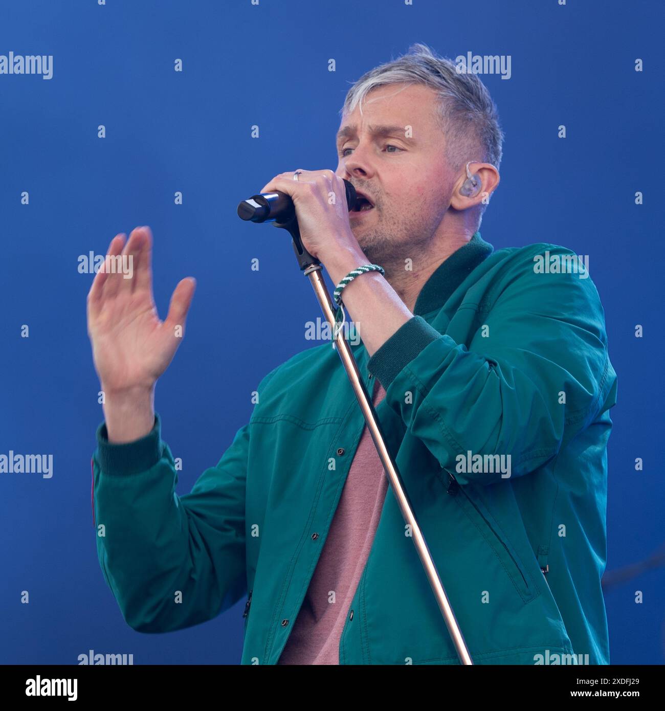 Newport, UK. 22nd June 2024. Keane on the main stage at The Isle of ...