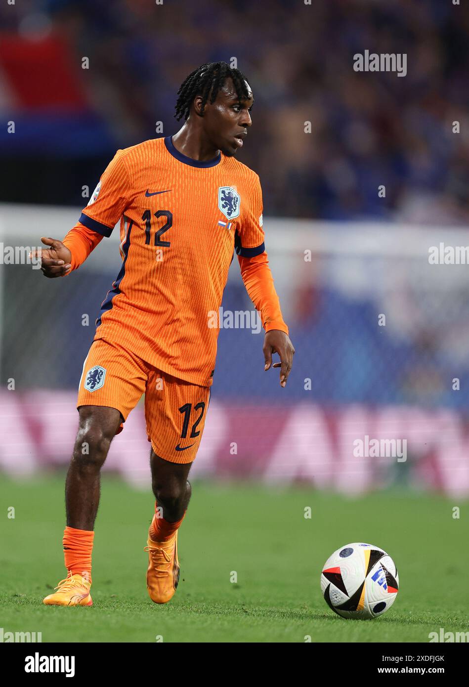 LEIPZIG, GERMANY - JUNE 21: Jeremie Frimpong of Netherlands runs with a ...