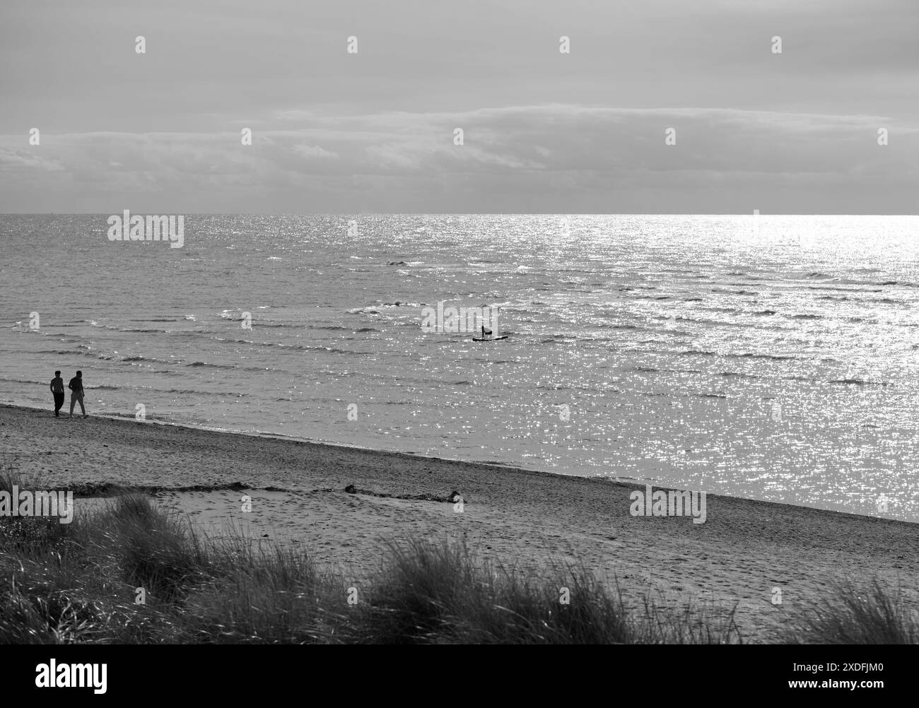 Romantic seascape beautiful coast beach Black and White Stock Photos ...