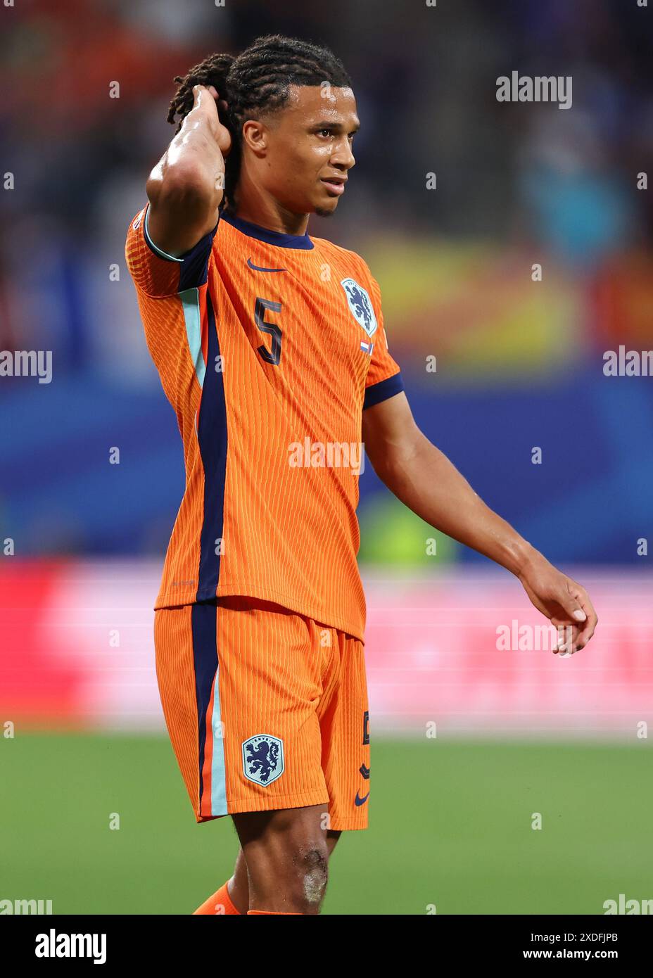 LEIPZIG, GERMANY - JUNE 21: Nathan Ake of Netherlands looks on during ...