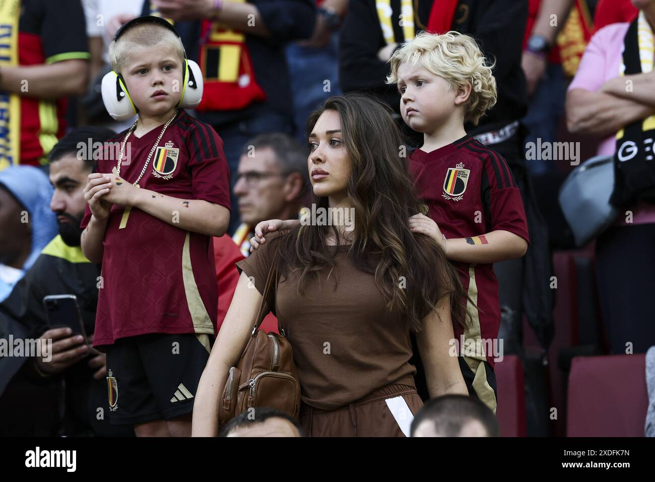 Cologne, Germany. 22nd June, 2024. De Bruyne's son Mason, De Bruyne's ...