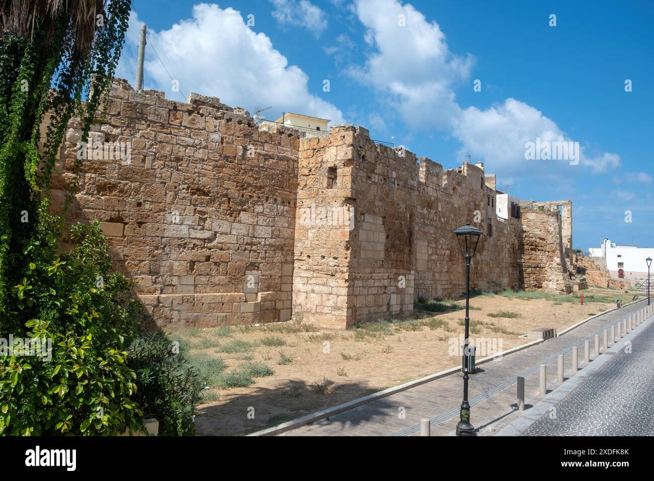 Byzantine Wall fortress at Chania, Crete island, Greece. Remains of ...