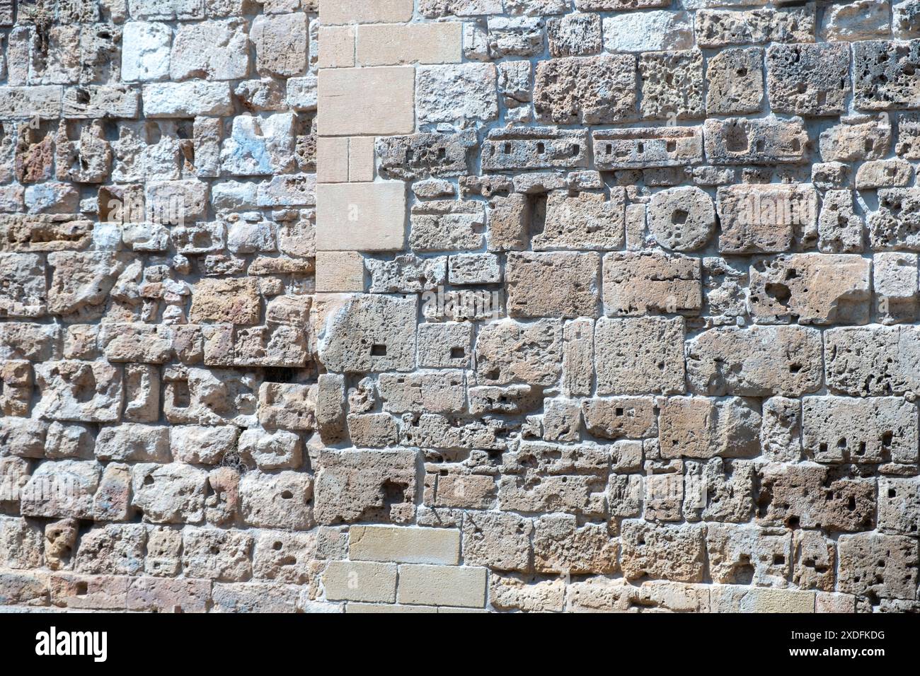 Remains of fortification stone wall background. Byzantine Wall fortress ...
