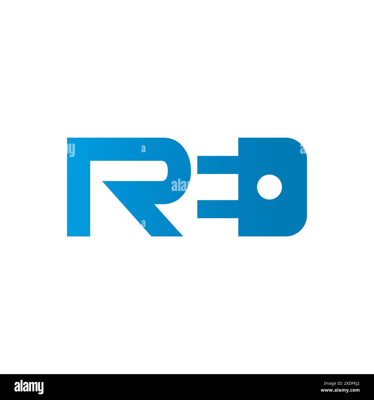 Letter RE electric plug logo template font vector image. Initial letter ...