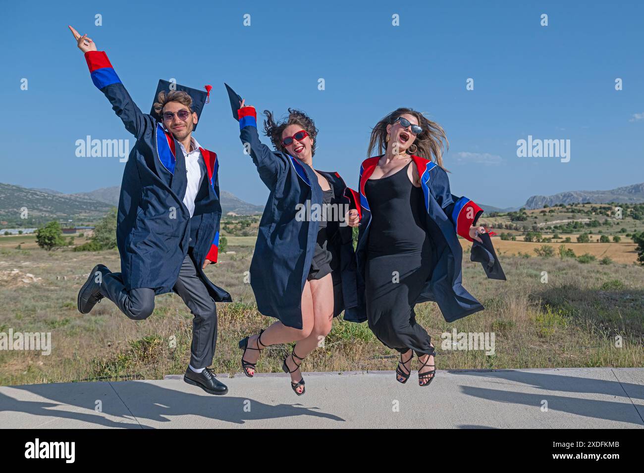 University students celebrate their graduation Stock Photo - Alamy