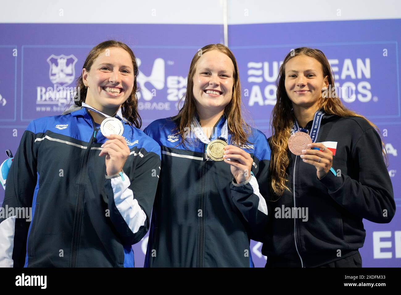 Israel's Anastasia Gorbenko, centre, celebrates her gold medal in Women ...