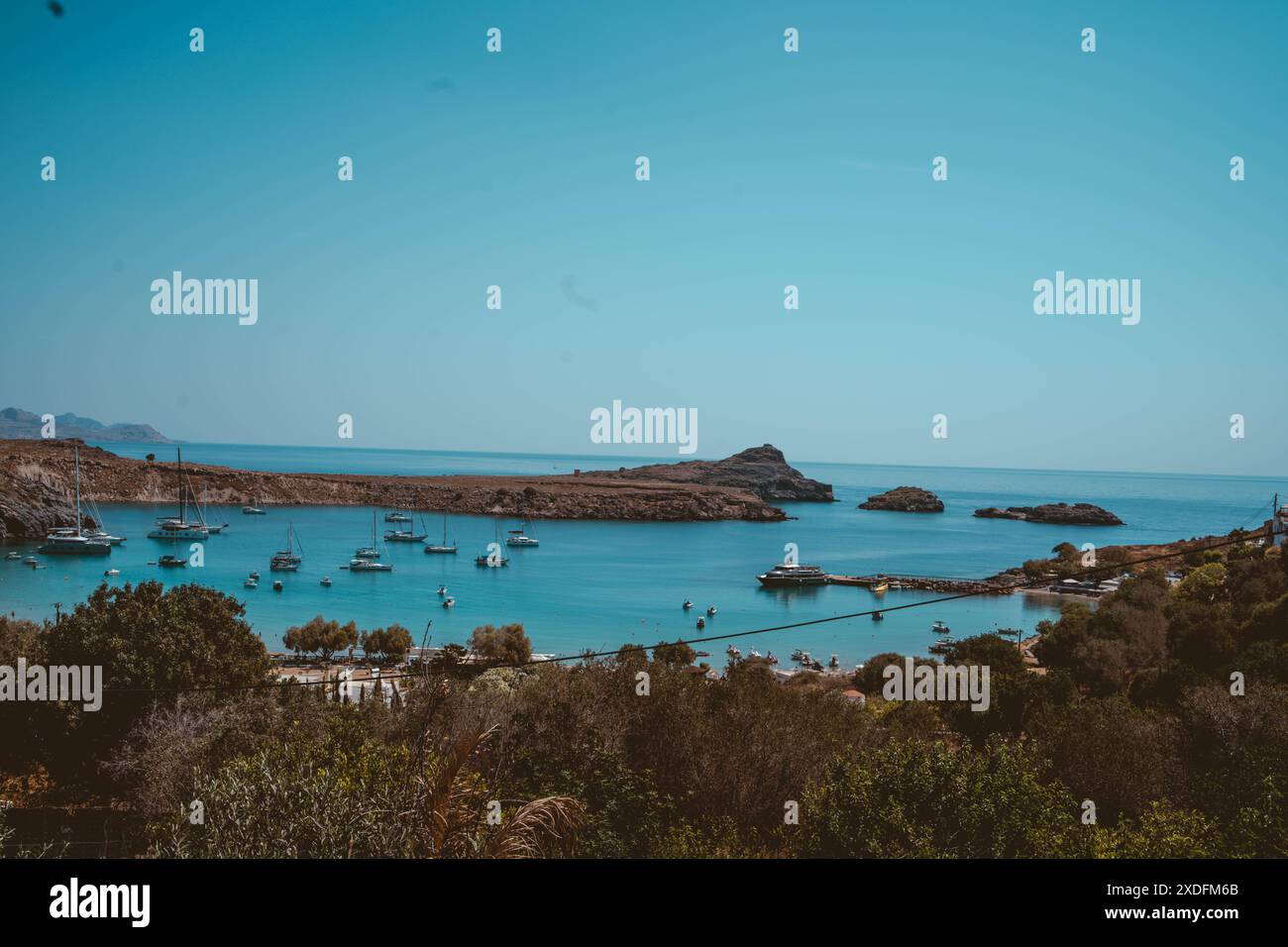 Bay full of different types of boats Stock Photo - Alamy
