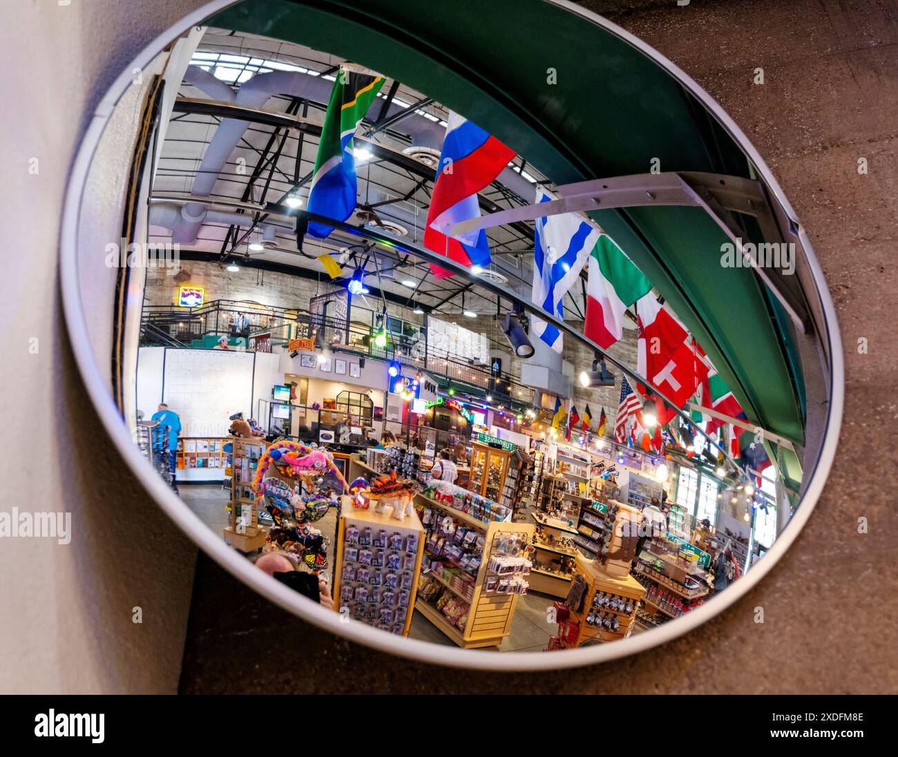 Large round convex security mirror; Arizona Route 66 Museum; Kingman ...